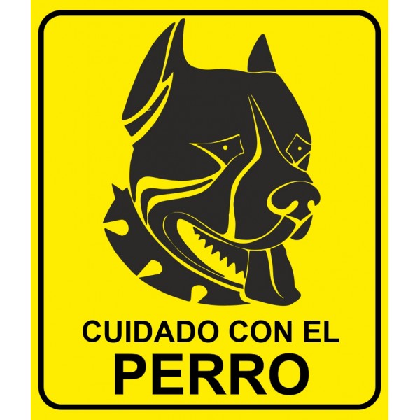SEÑAL DE CUIDADO CON EL PERRO – AVISO DE SEGURIDAD